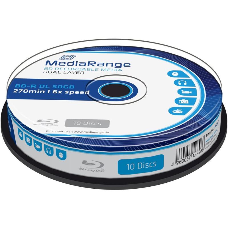 Mediarange Bluray 50gb 10pcs Bd-R Cake 6x Double Layer – Electronica Barata